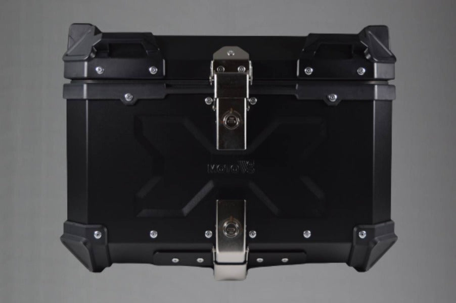 Moto Vanguard Aluminum Top Box 55 Ltr – Black – Motogear Performance