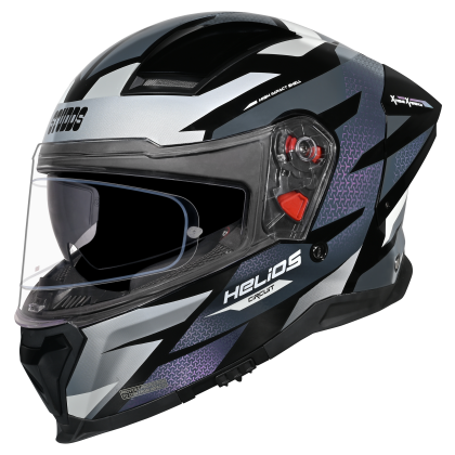 STUDDS Helios D2 Black & Chameleon Grey/Pink | Dual Viso – Motogear ...