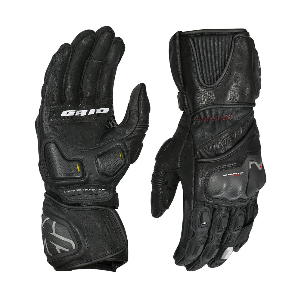 Viaterra Grid MK3 - Full Gauntlet Motorcycle Riding Gloves – Motogear ...
